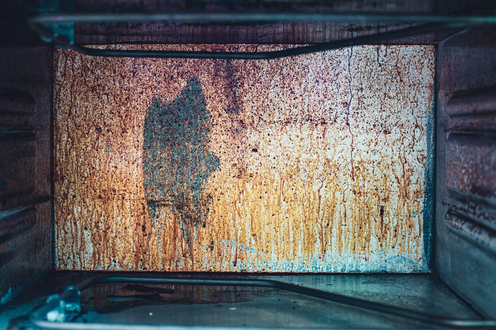 The Texture of Grease and Dirt on a Long-unwashed Stove and Oven Stock ...