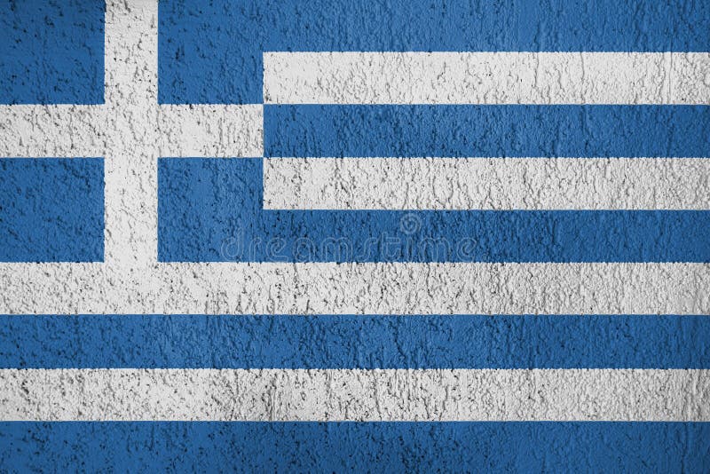 The Texture of Greece Flag of the Plaster. Stock Photo - Image of ...