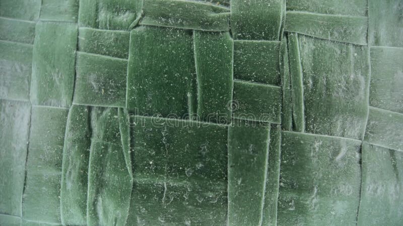 Texture of Green Artificial Burlap, Shot Under Microscope, Dolly Shot ...
