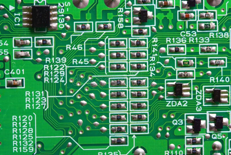 Texture, Green Circuit Board Stock Image - Image of mother, controller ...