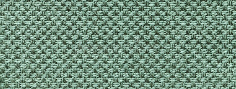 Texture of Green Color Background from Woven Textile Material with ...
