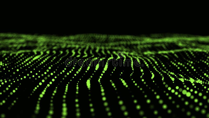 Texture of Green Color Halftone Dots. Futuristic Abstract Background. Particle Pattern. 3D ...