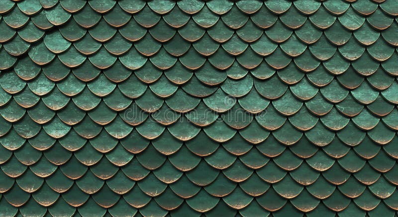 Texture of Green Metal Scales Repeating Pattern Background Stock ...