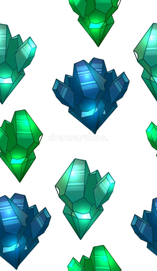 Texture Of Green Natural Crystals. Stock Vector - Illustration of ...