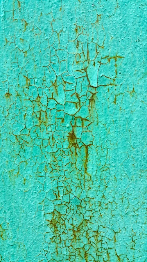 Texture of Green Painted Metallic Wall Cracked and Rusty Stock Image ...
