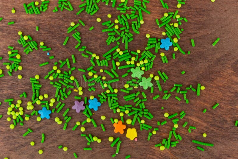 Texture of Green Sweet-candy Decorations Stock Photo - Image of food ...
