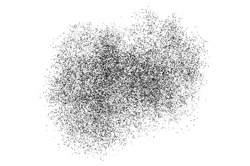 Texture Grenue Noire D'isolement Sur Le Fond Blanc Illustration de ...