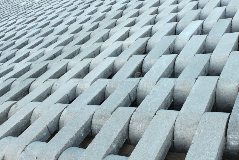 Texture from Grey Concrete Bricks. Stock Image - Image of industry ...