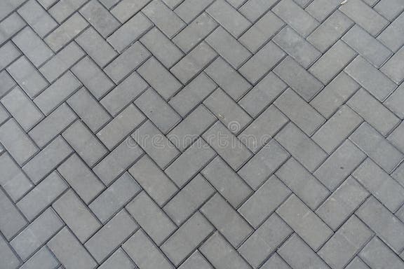 Texture of Grey Concrete Pavement with Herringbone Layout Stock Photo ...
