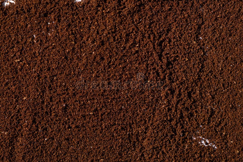 Texture of Ground Coffee Close-up: Top View Stock Photo - Image of ...