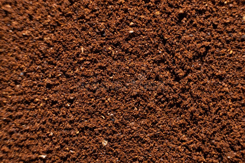 Texture of Ground Coffee Close-up: Top View Stock Photo - Image of ...