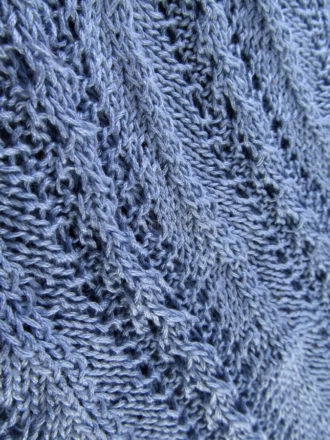 Texture Hand Embroidery Knitting Blue Color Stock Photo - Image of ...