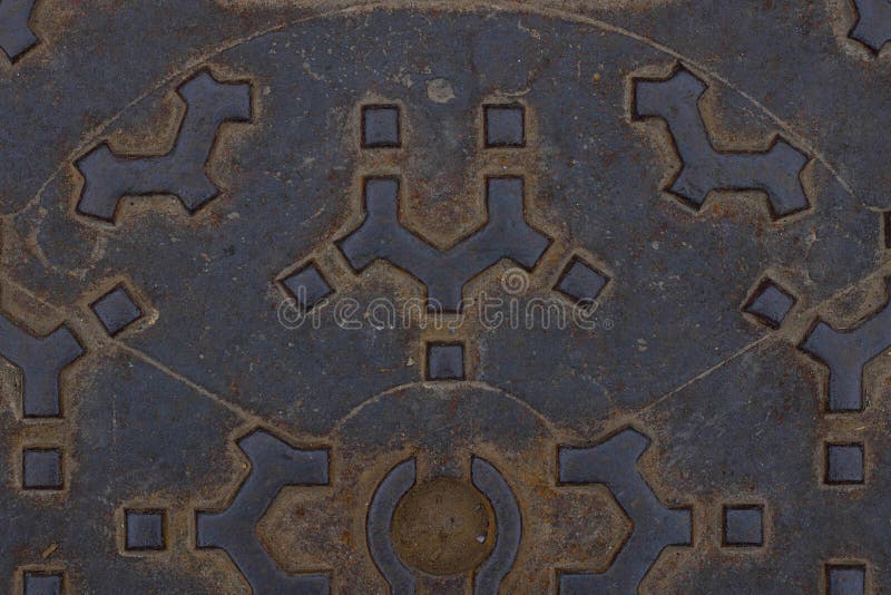 Texture of the Hatch, Rusty and Red Corrugated Metal Plate. Original ...