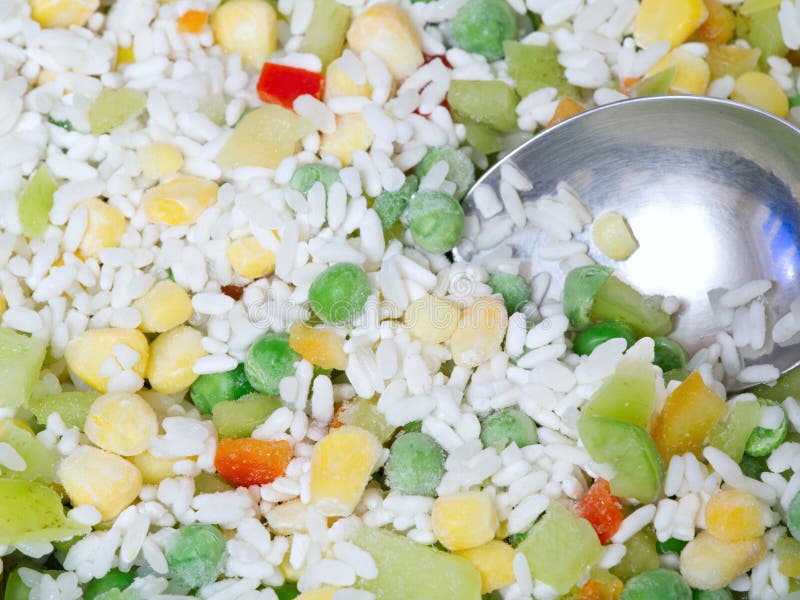 Texture Hawaiian Mixture Rice Vegetables Closeup Stock Photos - Free ...