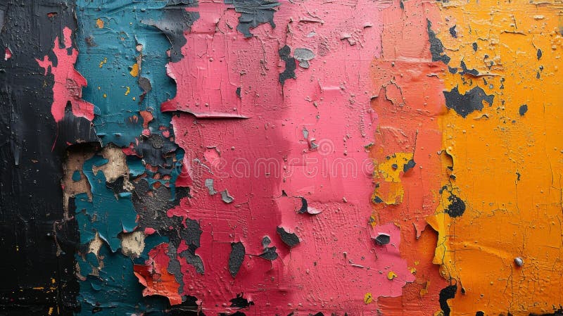 Texture of a Heavily Textured Distressed Paint Surface with Visible ...