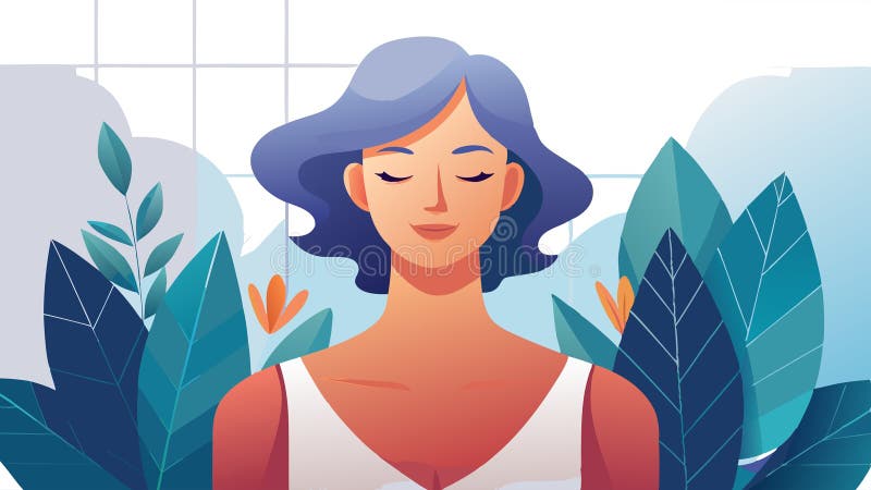 The Woman S Relaxed Expression Suggests a Moment of Self-pampering and ...