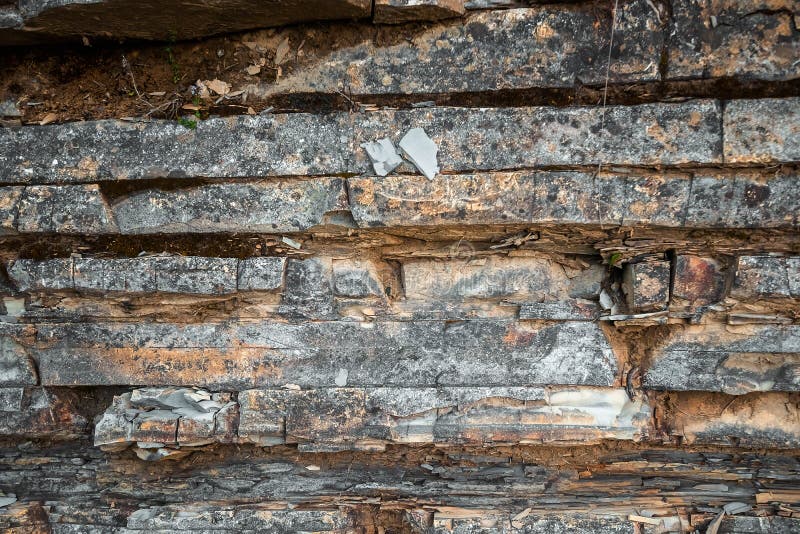 The Texture of Hewn Stone, the Edge of the Destroyed Rock Stock Photo ...