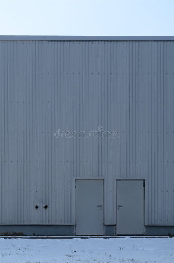 Texture of a High Metal Wall of an Industrial Building without W Stock ...
