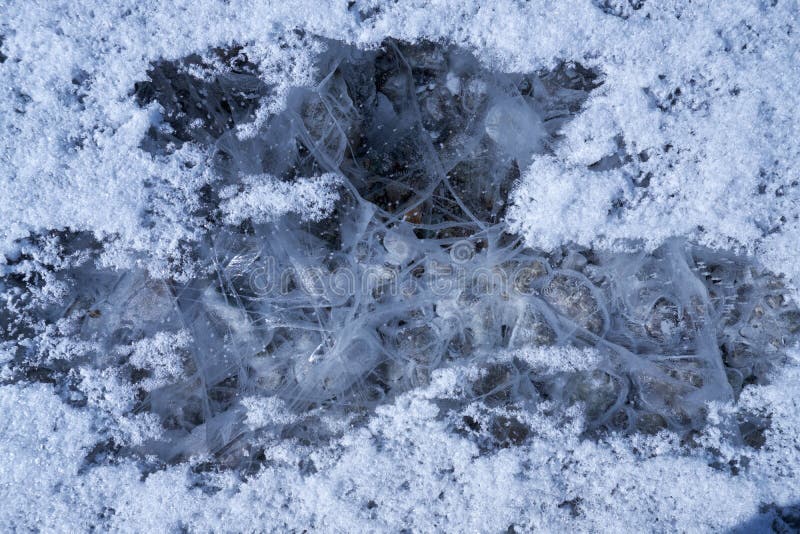 Hoarfrost Crystals on Gate Bolt Stock Photo - Image of crystallized ...