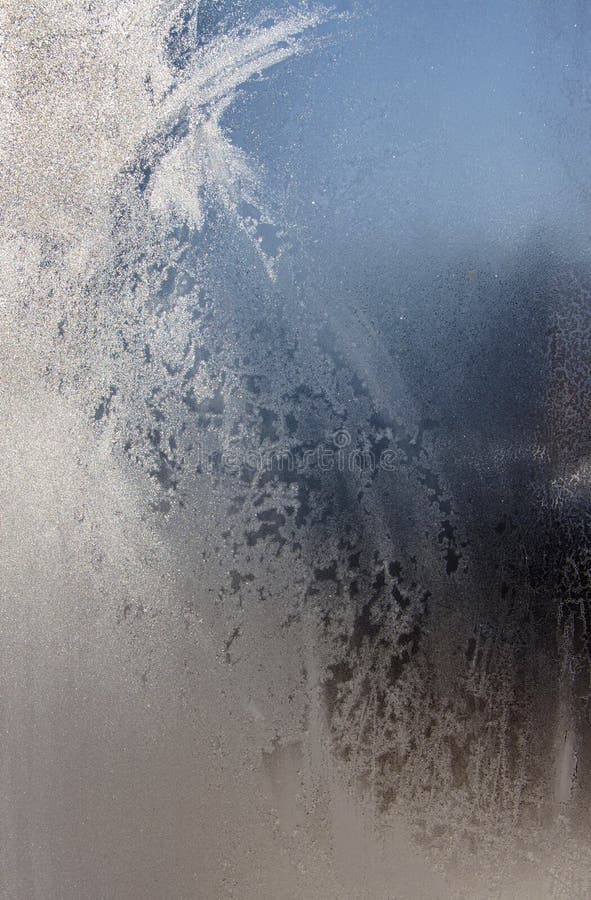 The Texture of Hoarfrost on the Freezing Window Stock Photo - Image of ...