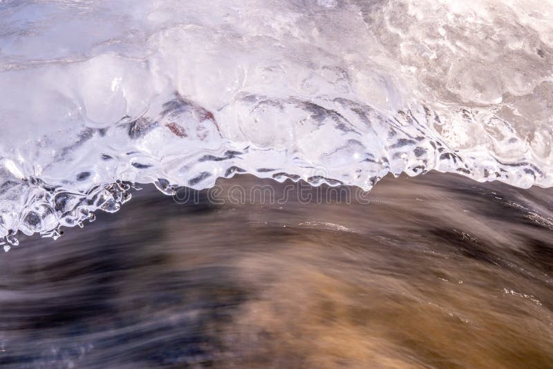 Texture of Ice Above a Frozen River Stock Image - Image of natural ...