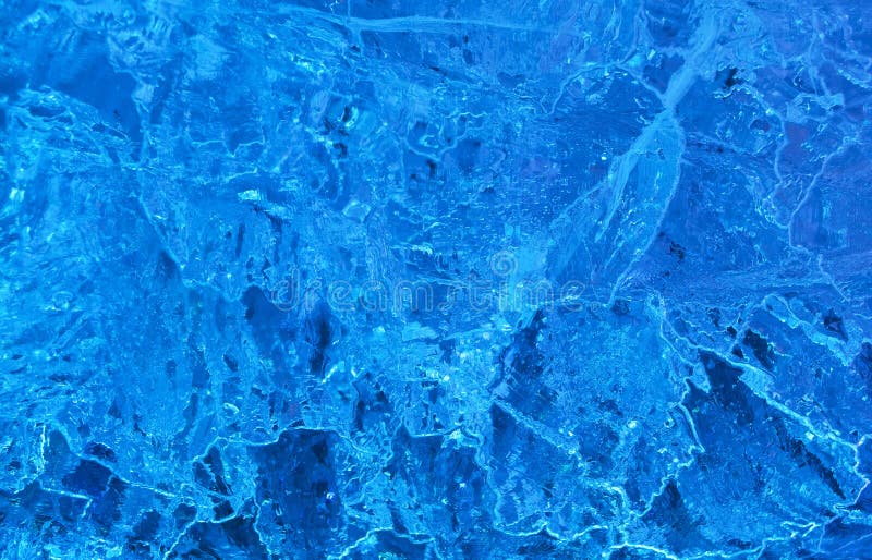 Texture of Ice with Blue Back Light. Stock Photo - Image of season ...