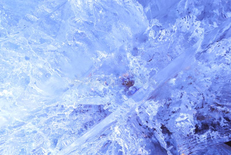 Texture of Ice with Blue Back Light. Stock Image - Image of pattern ...