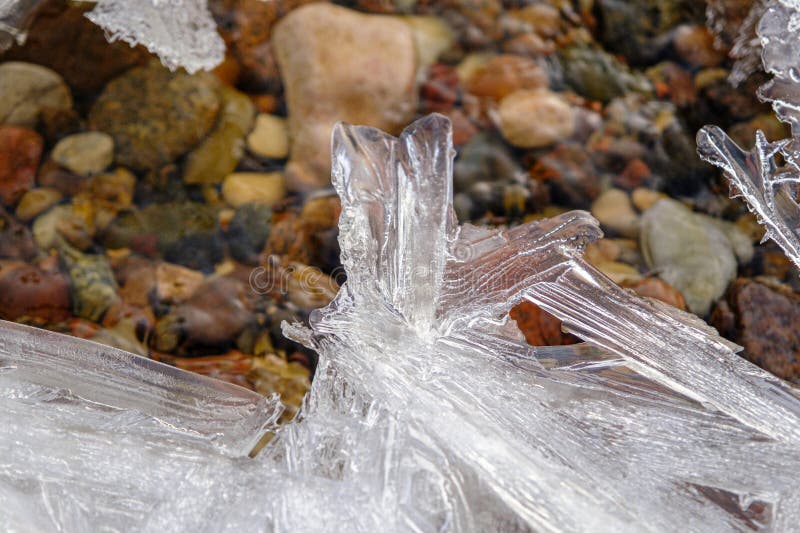 Texture Ice Cracks, White Ice Crystals, Winter Frost Background. among ...