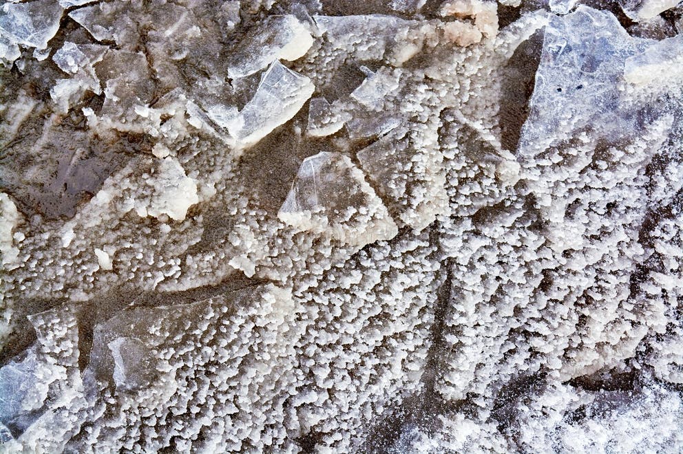 Texture of the Ice Crust on the Pavement Stock Photo - Image of natural ...