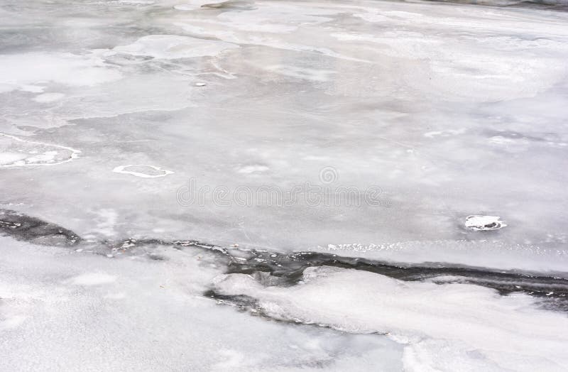 Ice Texture on the River. Close Up Background. Blue Color in Day Light ...