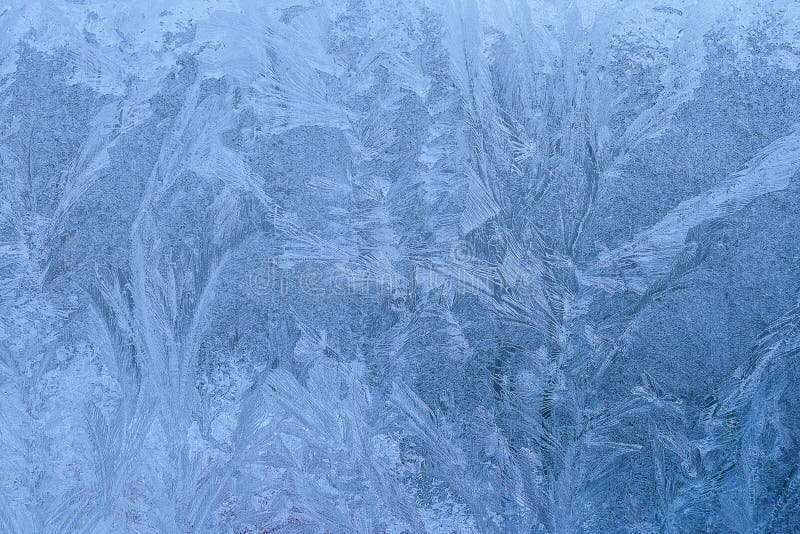 Texture with Ice Frozen on Window Stock Image - Image of crystal ...