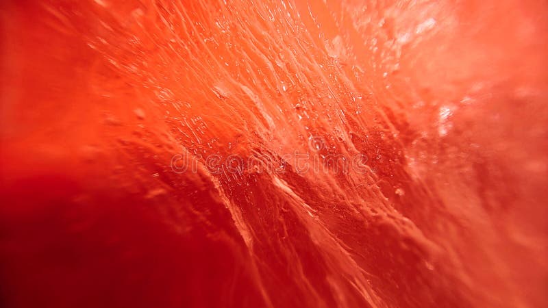 Texture of Ice in Macro Photography, Red Background Stock Photo - Image ...