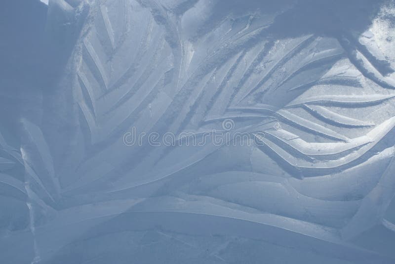 The Texture of the Ice with Printed Patterns Stock Image - Image of ...