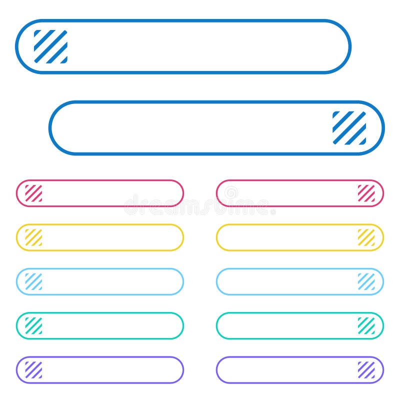 Texture Icons In Rounded Color Menu Buttons Stock Vector Illustration