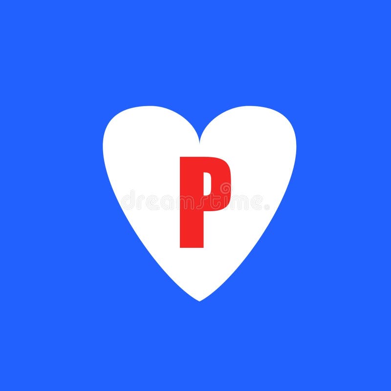 Alphabet P In Heart Wallpaper