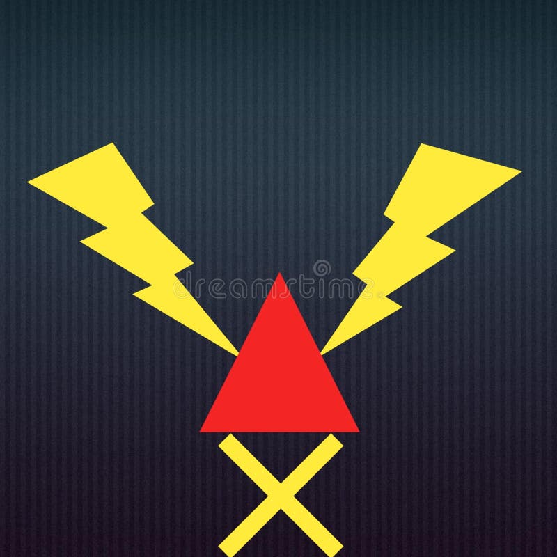 Texture Image of Red Triangle on Yellow Cross Stock Photo - Image of ...