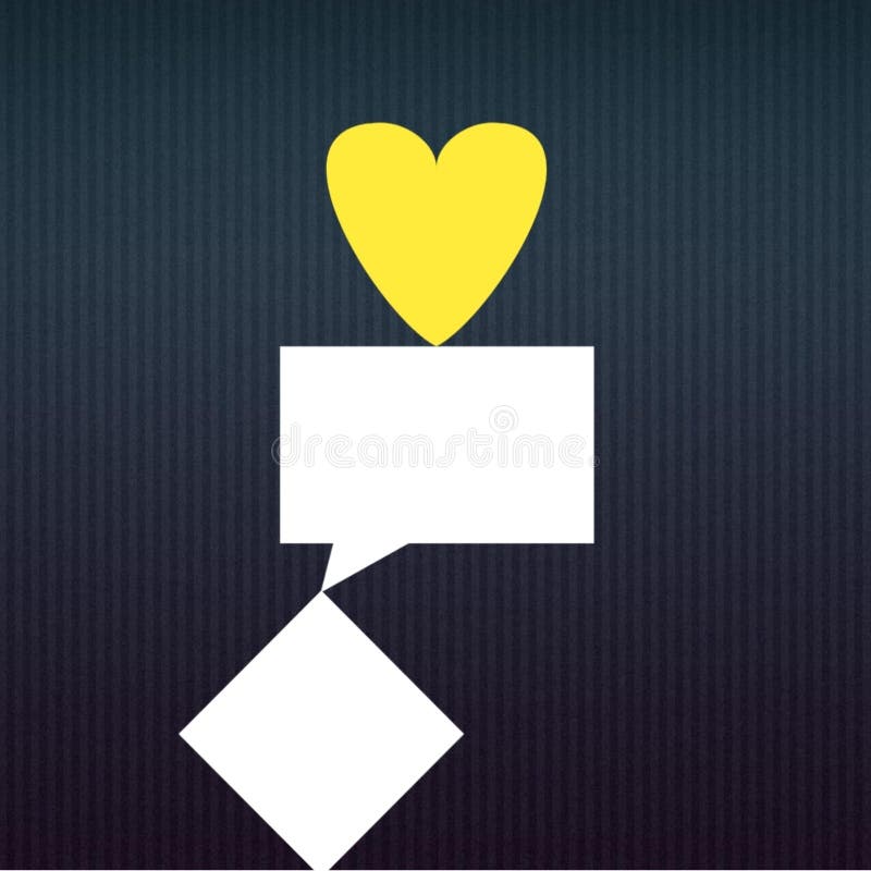 Texture Image of Yellow Heart and White Chat Box Stock Illustration ...