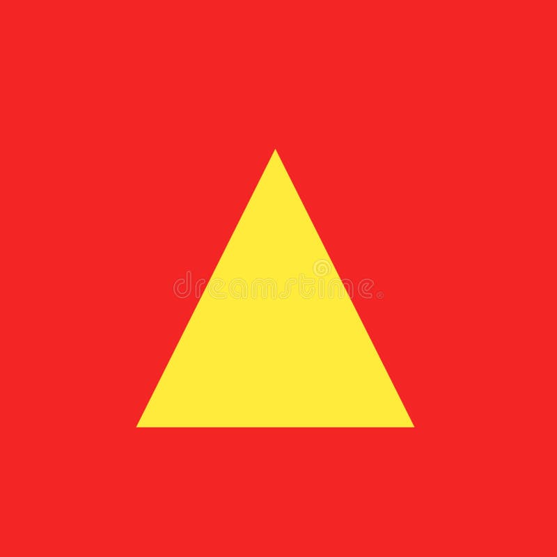Texture Image of a Yellow Triangle with Red Background Stock ...