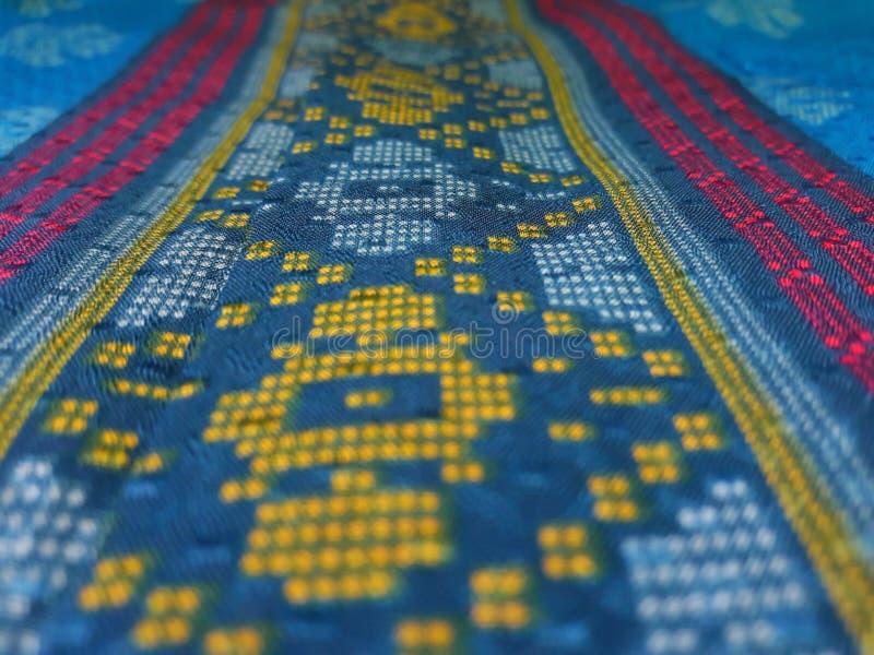 Texture of Indonesian Traditional Clothes in Blue Stock Image - Image ...