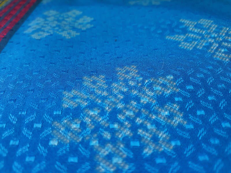 Texture of Indonesian Traditional Clothes in Blue Stock Image - Image ...