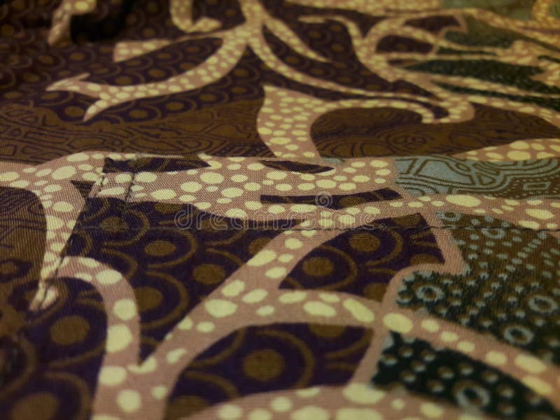 Texture of Indonesian Traditional Clothes in Brown Stock Photo - Image ...