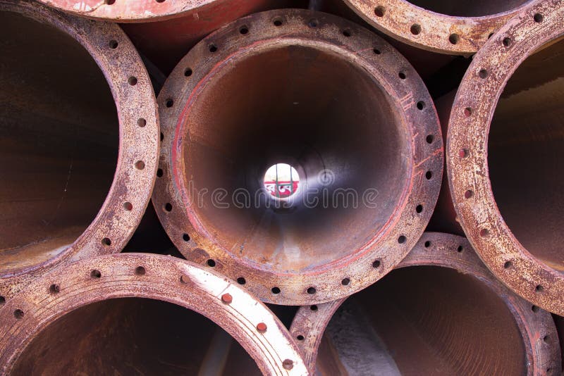 A Texture Industrial Background of Rusty Iron Pipes Stack Stock Image ...