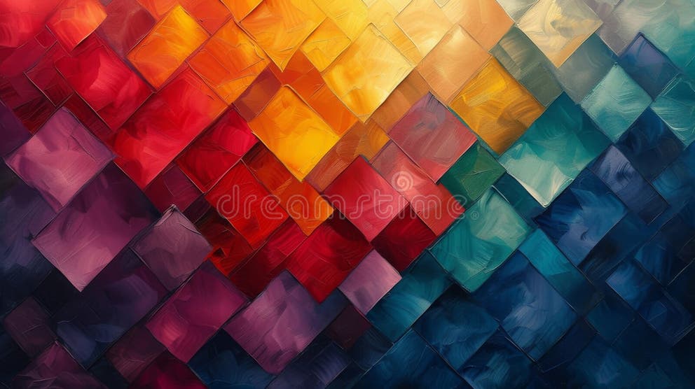 Texture of Interlocking Squares in Motion Repeating in a Rhythmic ...