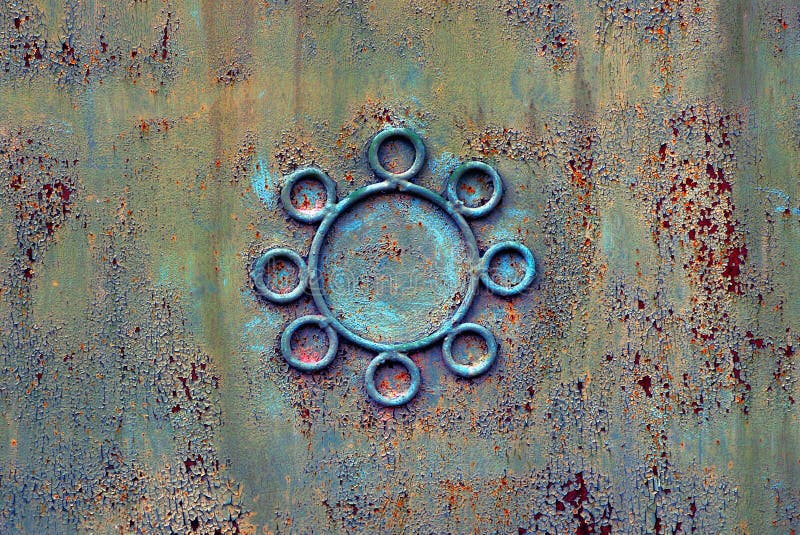 Texture of an Iron Old Wall with a Pattern Stock Image - Image of ...