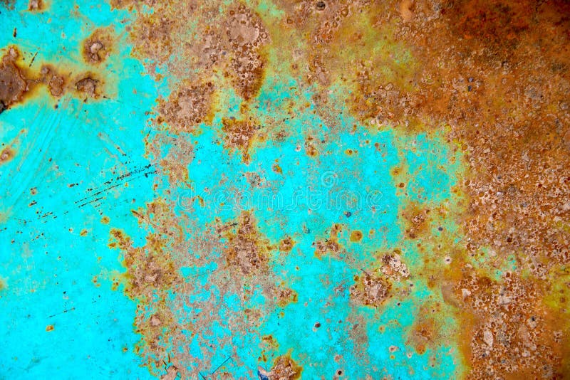 Texture of Iron with Rust and Peeling Blue Paint Stock Image - Image of ...