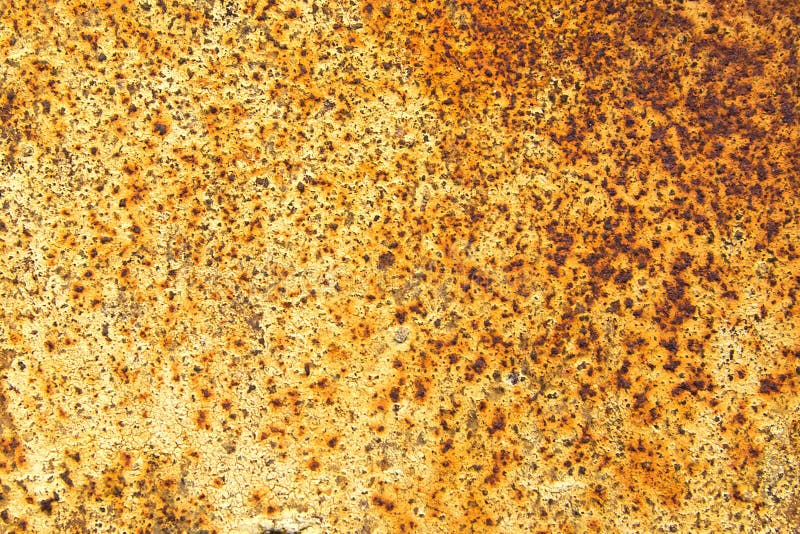 Texture of Iron with Rust and Peeling Yellow Paint Stock Photo - Image ...