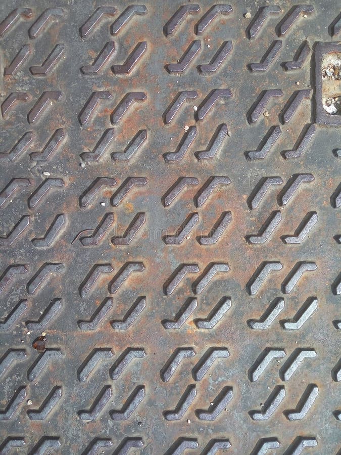 Texture of the Hatch, Rusty and Red Corrugated Metal Plate. Original ...