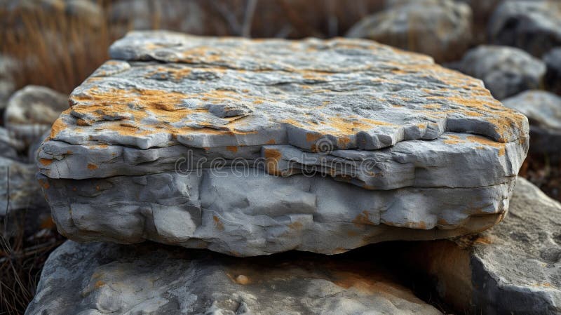 Texture of Jagged Sharp Edges on a Once Smooth River Rock Now Rough and ...