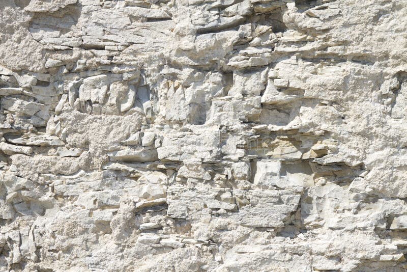 Texture of a Jagged White Stone Wall Stock Image - Image of weathered ...