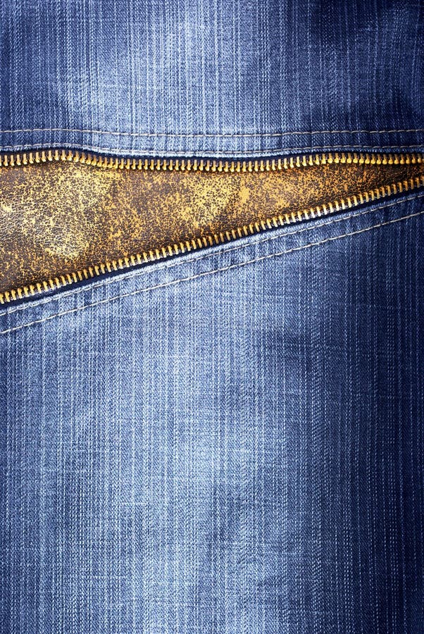 Texture of Jeans with Zipper Stock Image - Image of closeup, garment ...